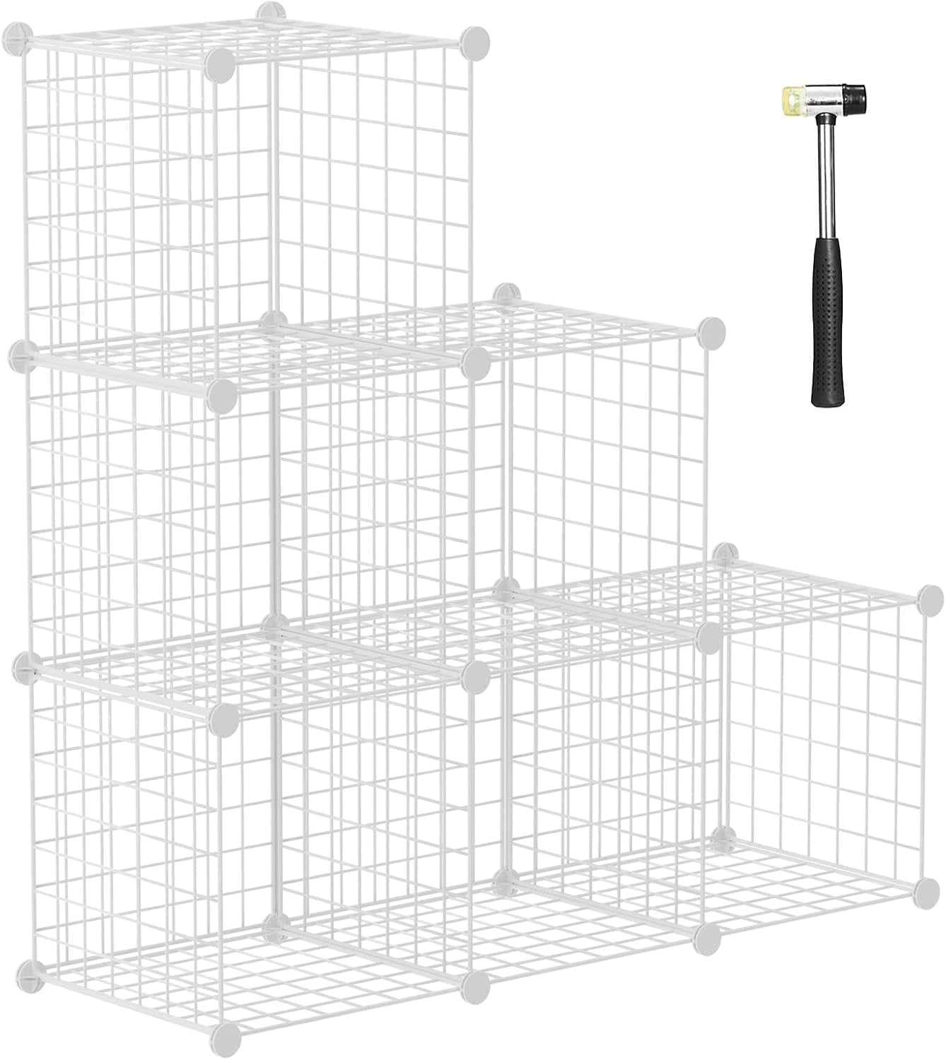 Wire Cube Storage Organizer 12 Cube Metal Grids Storage Shelf Closet