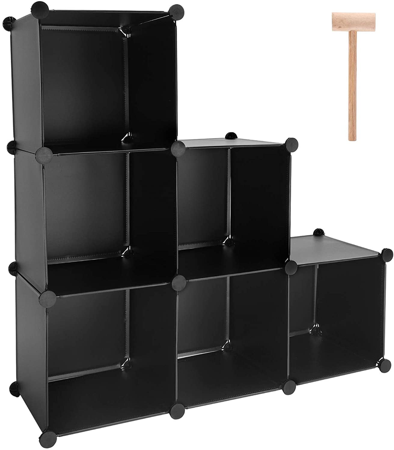 Wire Cube Storage Organizer, 6-Cube Metal Storage Shelves Bookshelf ...