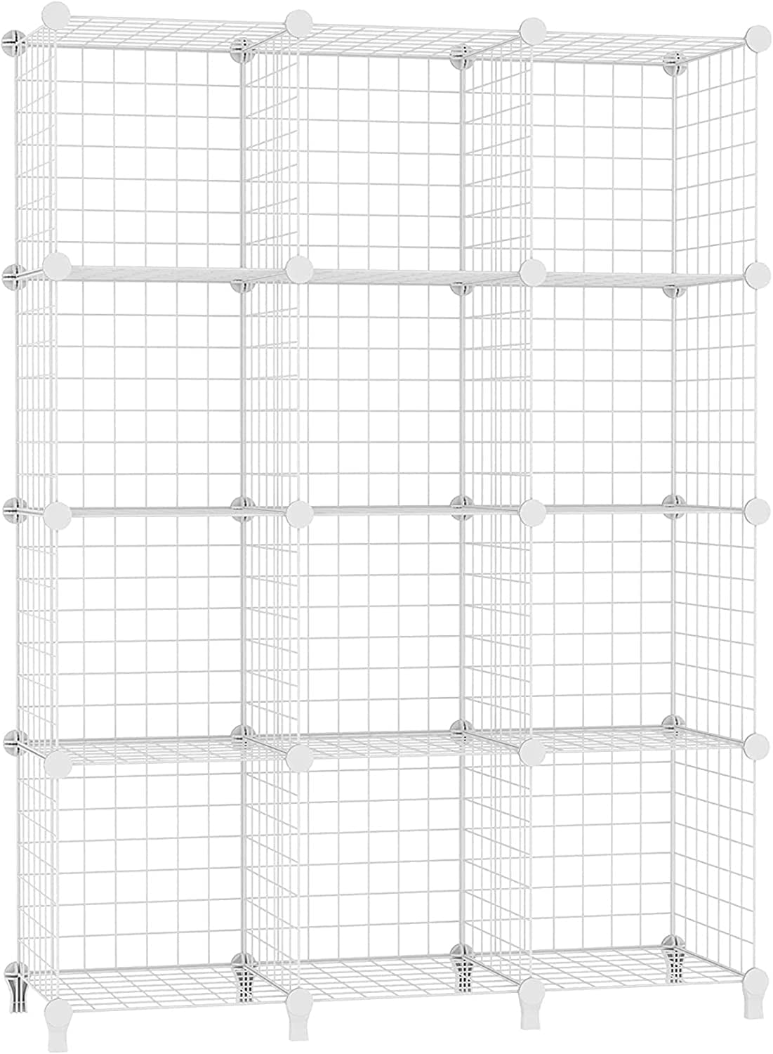 Wire Cube Storage Organizer, Closet Organizers and Storage, Metal 12 ...