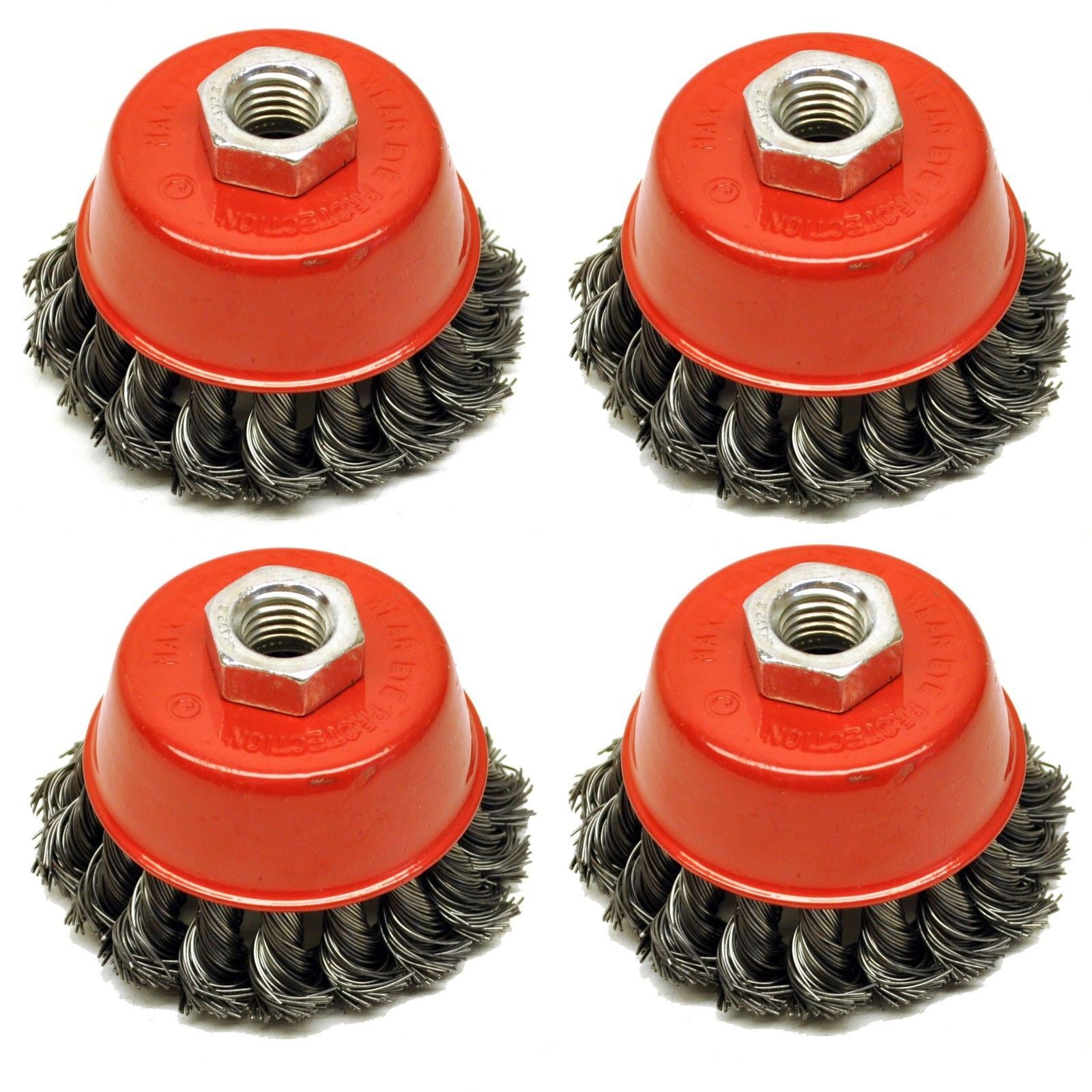 Wire Cup Brush Wheel 3" for 4-1/2" 115mm Angle Grinder Twist Knot 4 ...