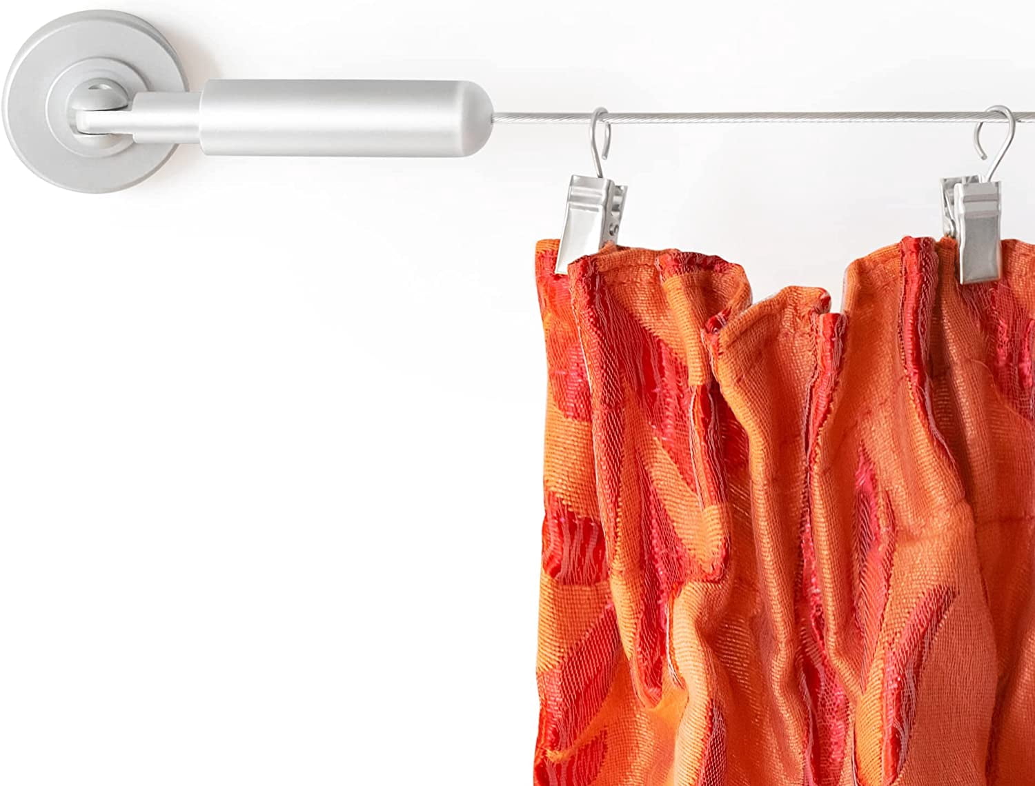 Wire Curtain Hanging System - 16ft Stainless Steel Room Divider Rod ...