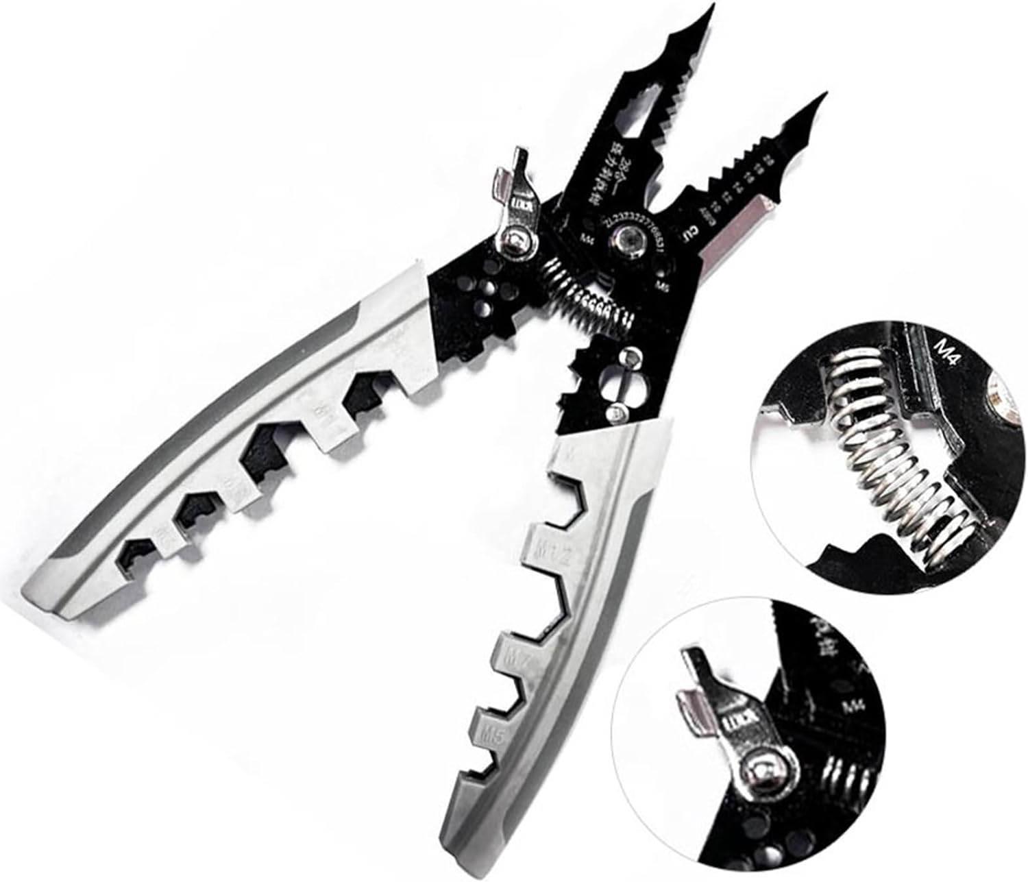 Wire Cutter Crimper 8 Inch Multi Pliers For Electrical Wire Stripping ...