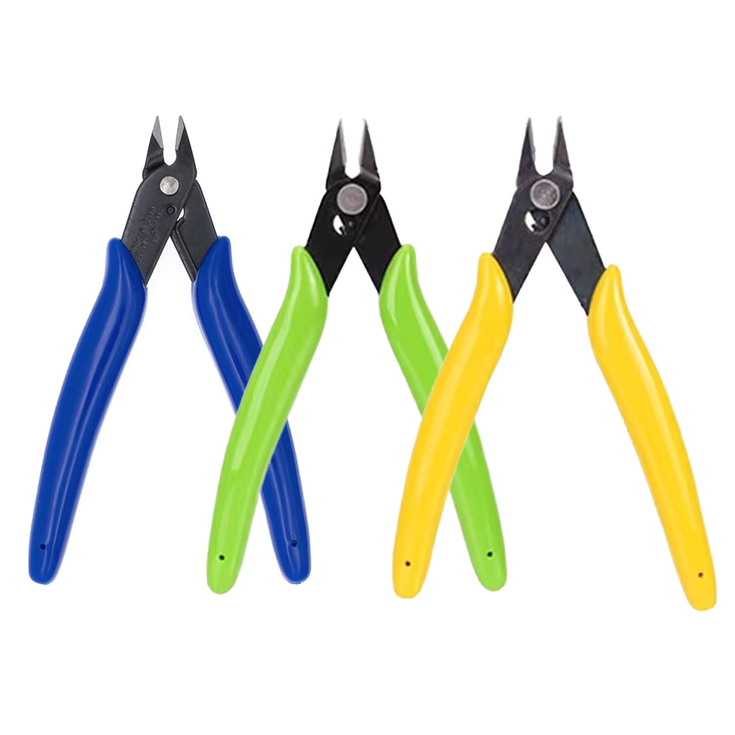 3 Pack Wire Cutters 5 inch Professional Pliers Electronic Flush Cutter ...