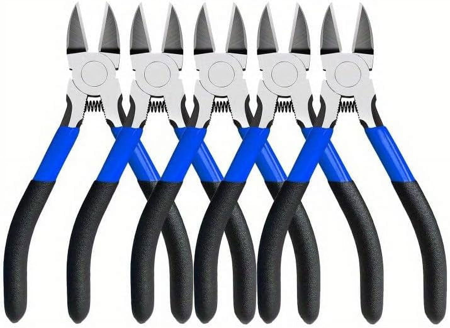 Wire Cutters 5 Pack, 6.5 inch, Precision Flush Cutters Ultra Sharp Wire ...