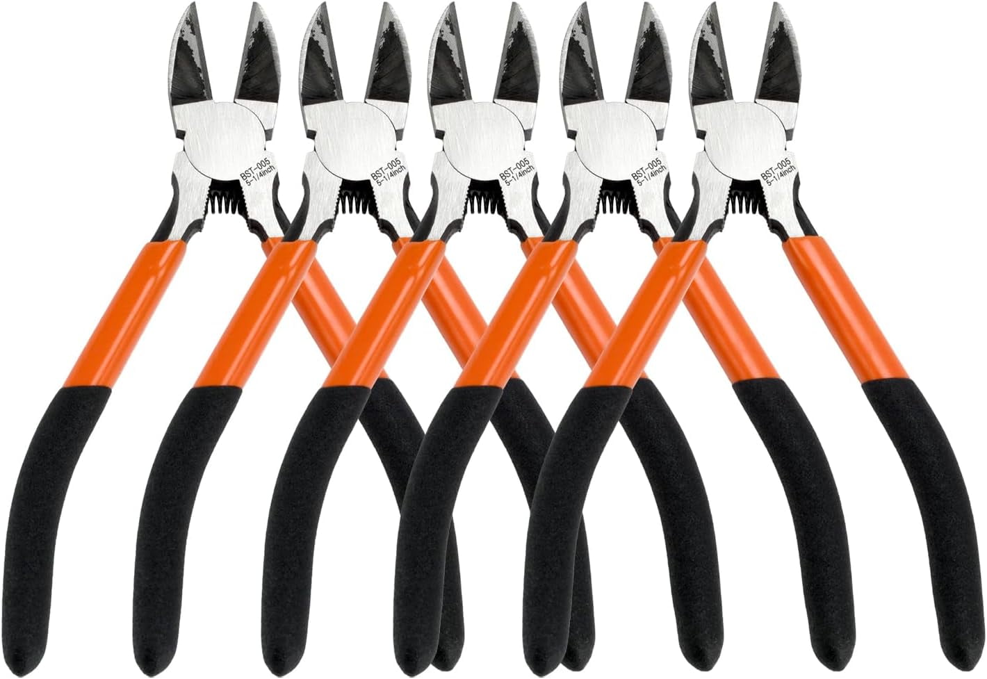 Wire Cutters 5 Pack, 6.5 inch, Precision Flush Cutters Ultra Sharp Wire ...