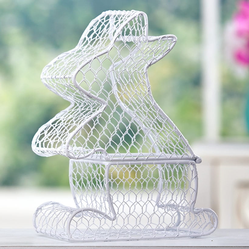 Egg Ornaments or Bunny Wire Basket - Bunny Wire Basket - Walmart.com