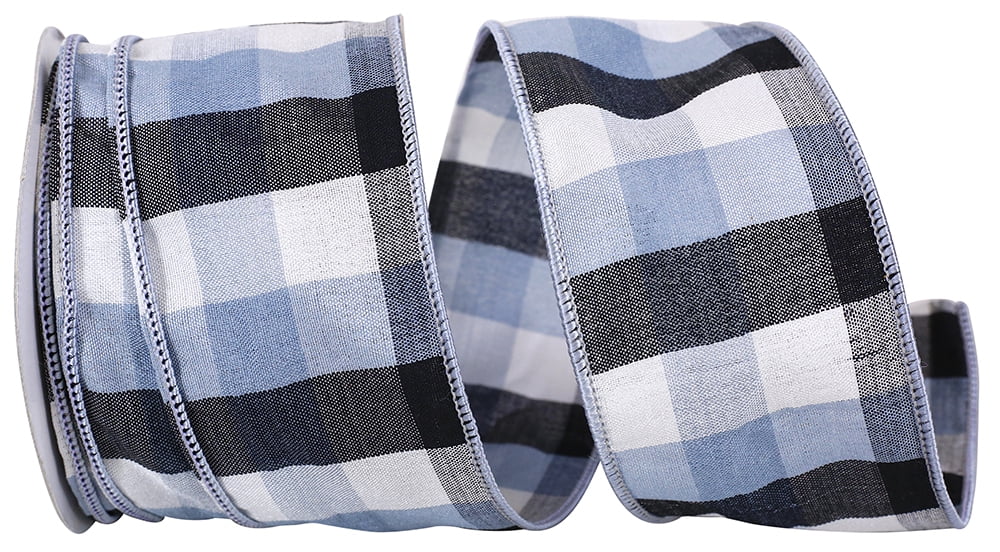 Wire Edged Check Gingham Grand Everyday Blue - Various Blues Plaid ...