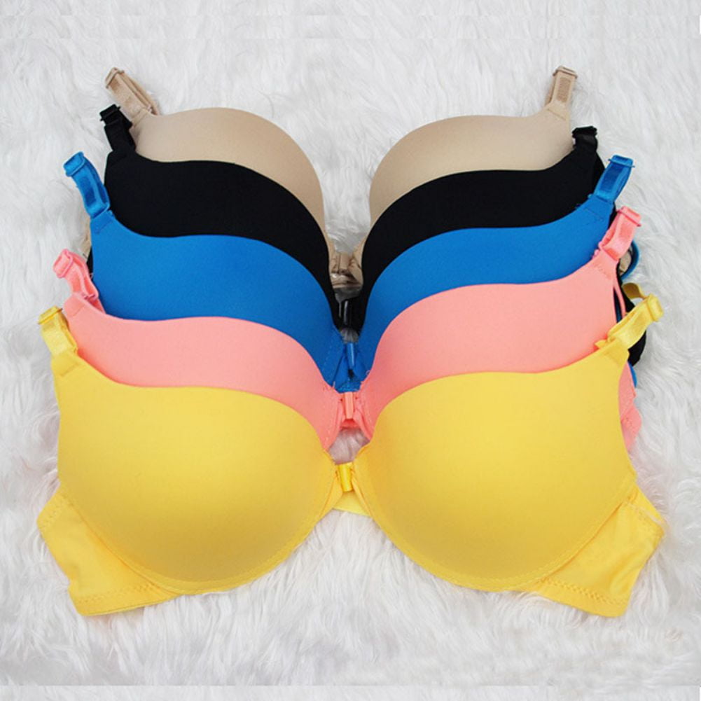Dcastle Plunge Bra, Front Closure, Padded, Seamless, Push Up, Skin, 34B ...