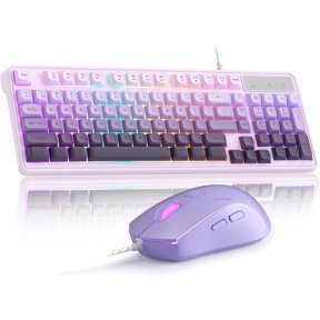 MK14 Wired 68 Keys Mechanical Gaming Keyboard, RGB Backlit,Gaming Mosue ...