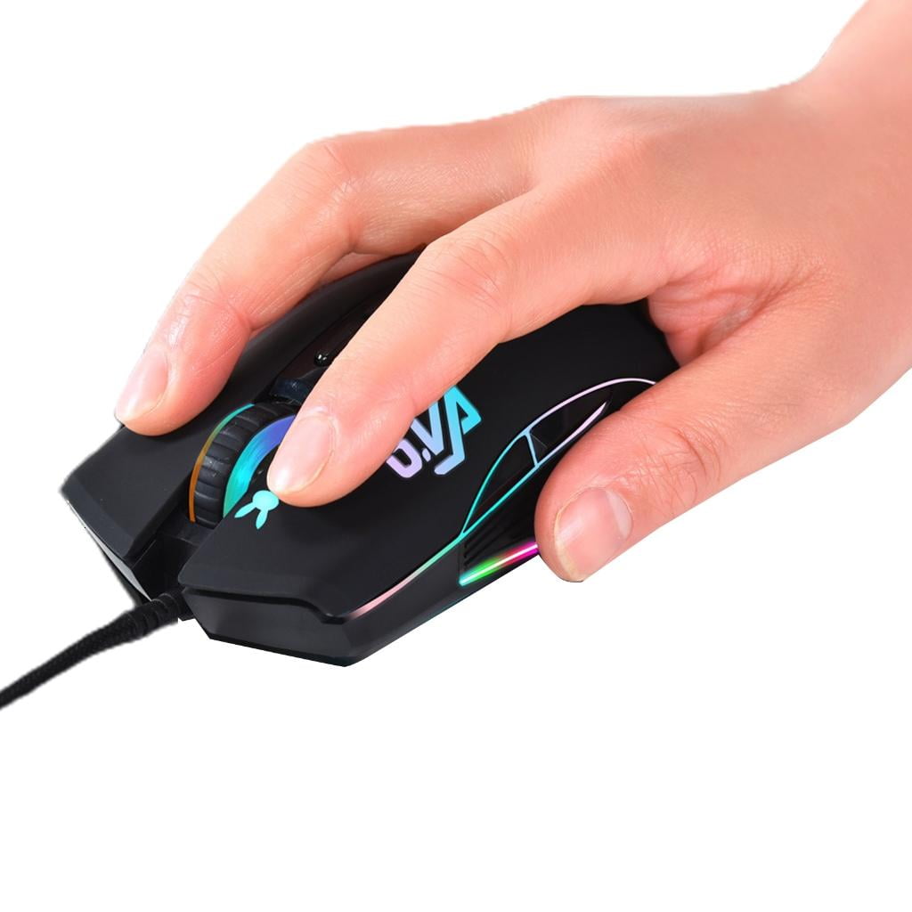 Wire Gaming Mouse RGB Backlight 7200DPI Adjustable Ergonomic ...