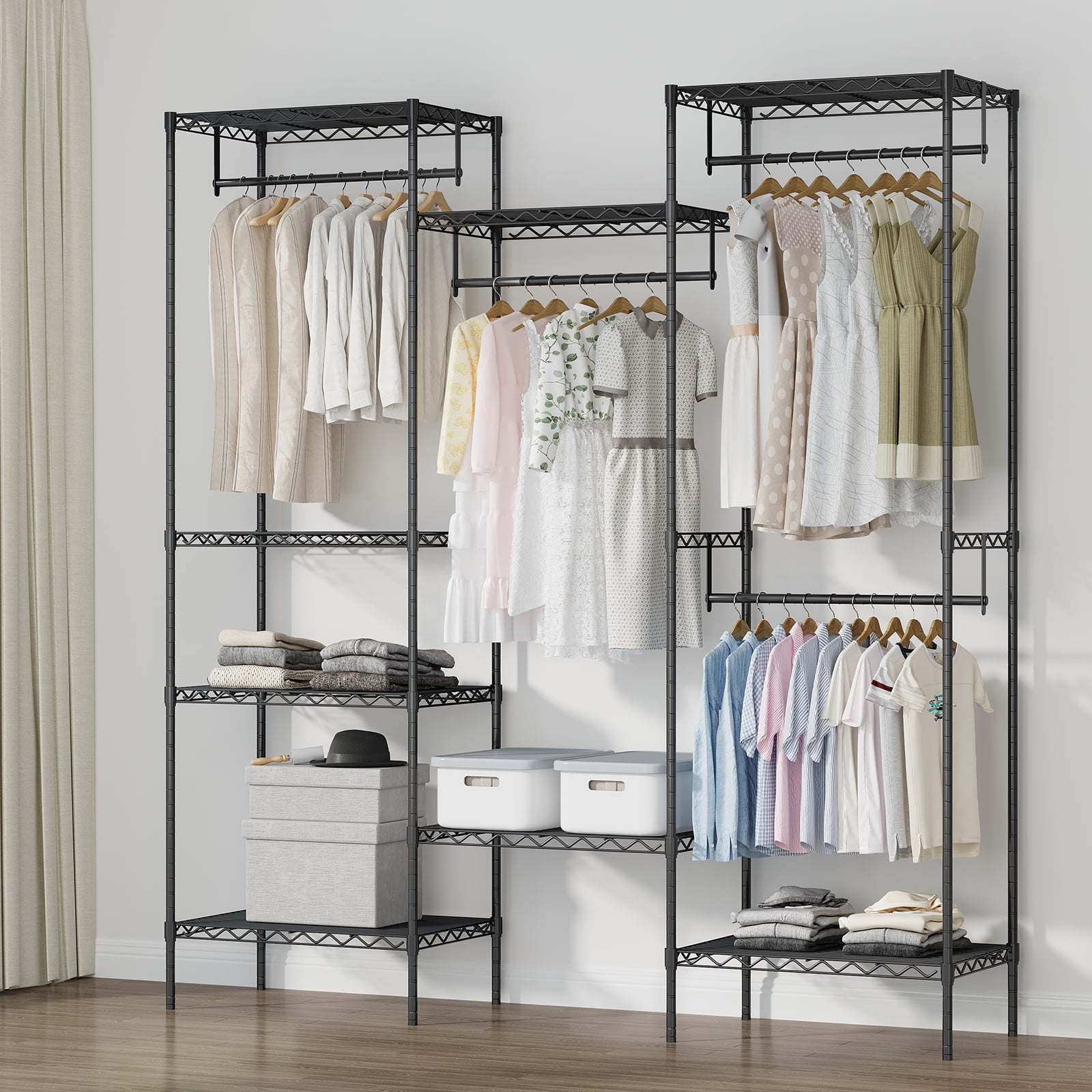 Wire Garment Rack, Heavy Duty Clothes Rack for Hanging Clothes ...