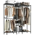 Wire Garment Rack, L Shaped Clothes Rack for Corner, 3 Tiers Adjustable ...