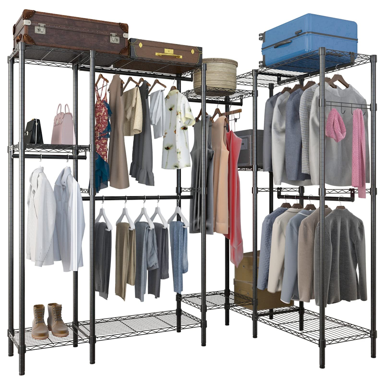 Wire Garment Racks for Hanging Clothes, Heavy Duty Clothes Racks for ...