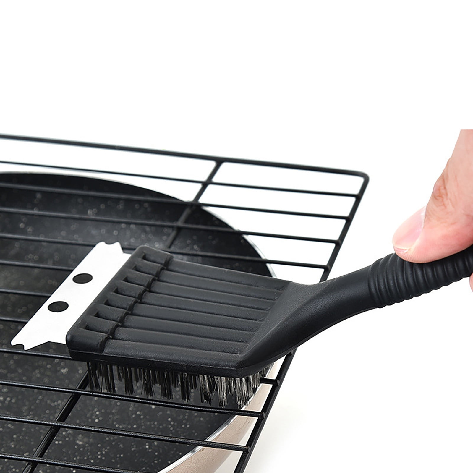 BBQ Cleaning Brush Set Wire Grill Cleaner with Handle for Outdoor Use ...
