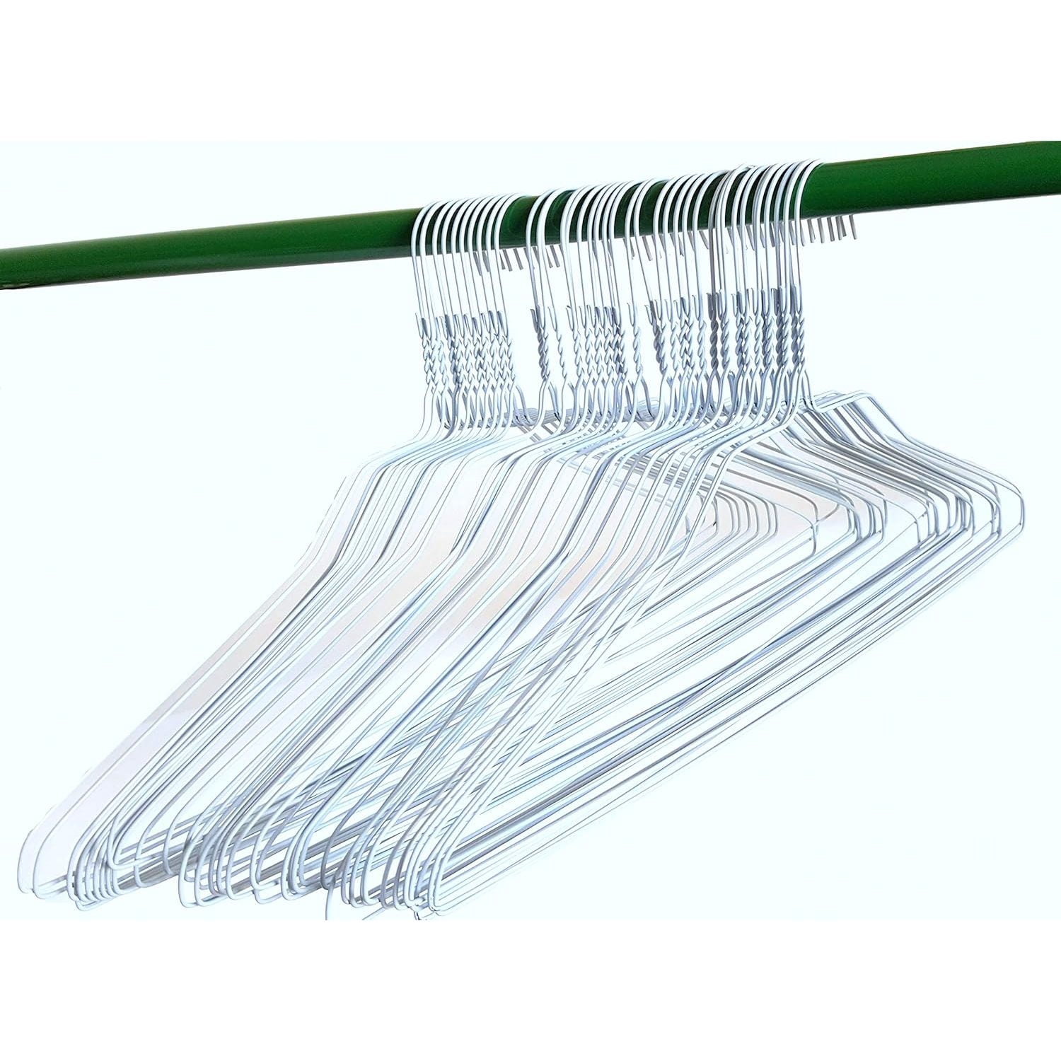 Wire Hangers 18" Standard White Clothes Hangers (200) - Walmart.com