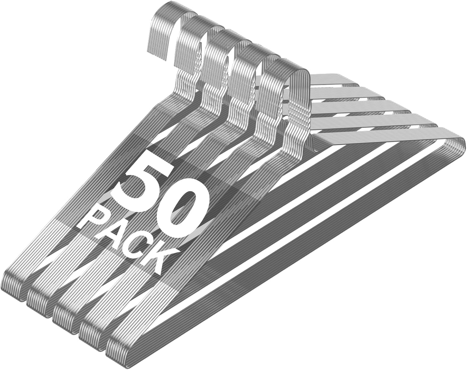 SPECILITE Wire Hangers 50 Pack, Metal Wire Clothes Hanger Space Saving ...