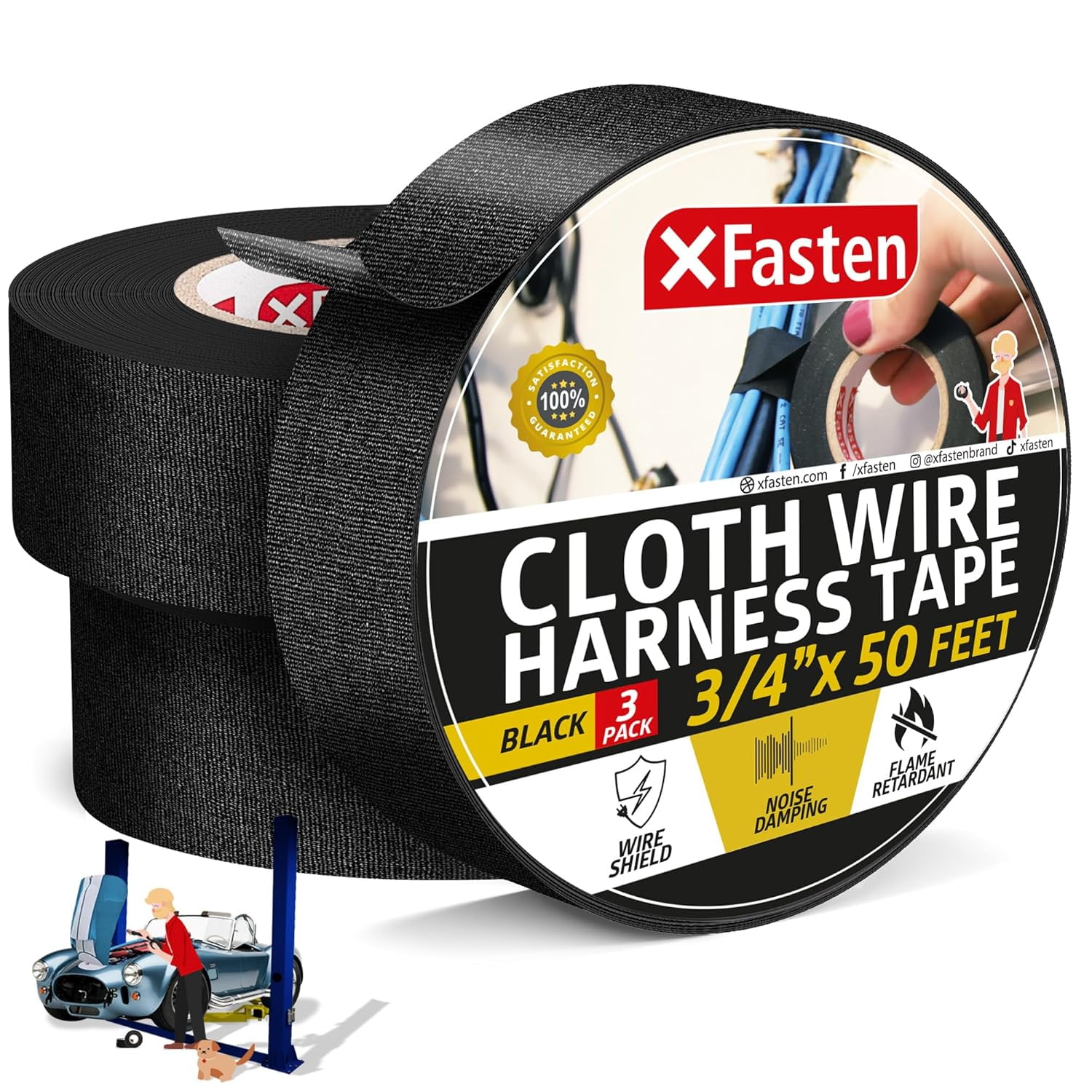 Wire Harness Tape, , High Temp Wiring Loom Harness, Self-Adhesive Felt ...