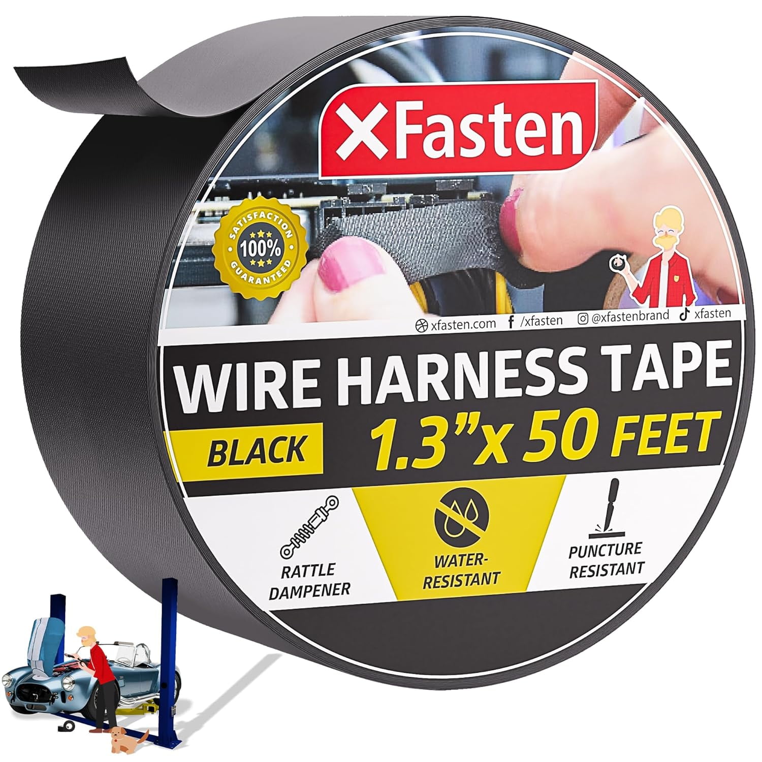 Wire Harness Tape, , High Temp Wiring Loom Harness, Self-Adhesive Felt ...