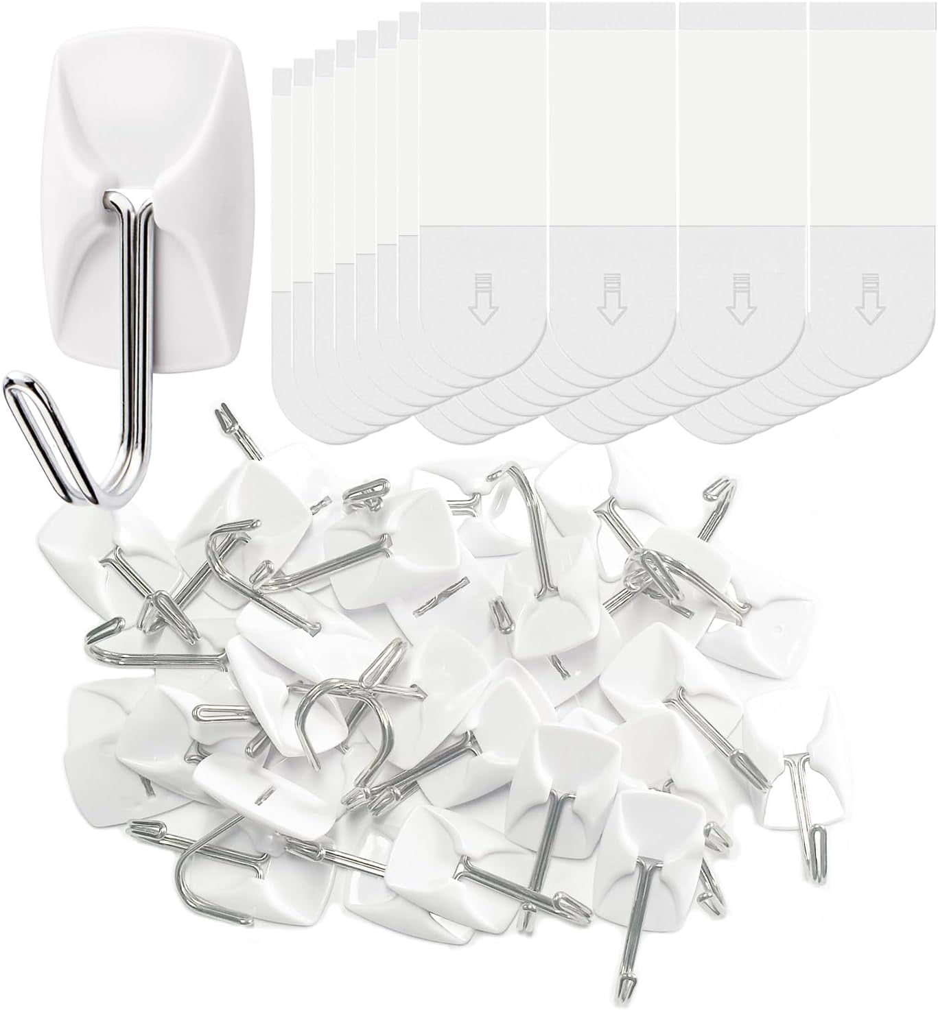 Wire Hooks for Wall Small 32 Hooks, Heavy Duty Wall Hooks with 32 ...
