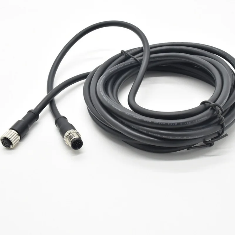 Wire Injection Molding Aviation Plug M12-12 Core Female To M12-12p Male ...