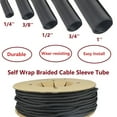 Wire Loom Self-Wrap Around Tube Braided Cabling Sleeve Cord Guard ...