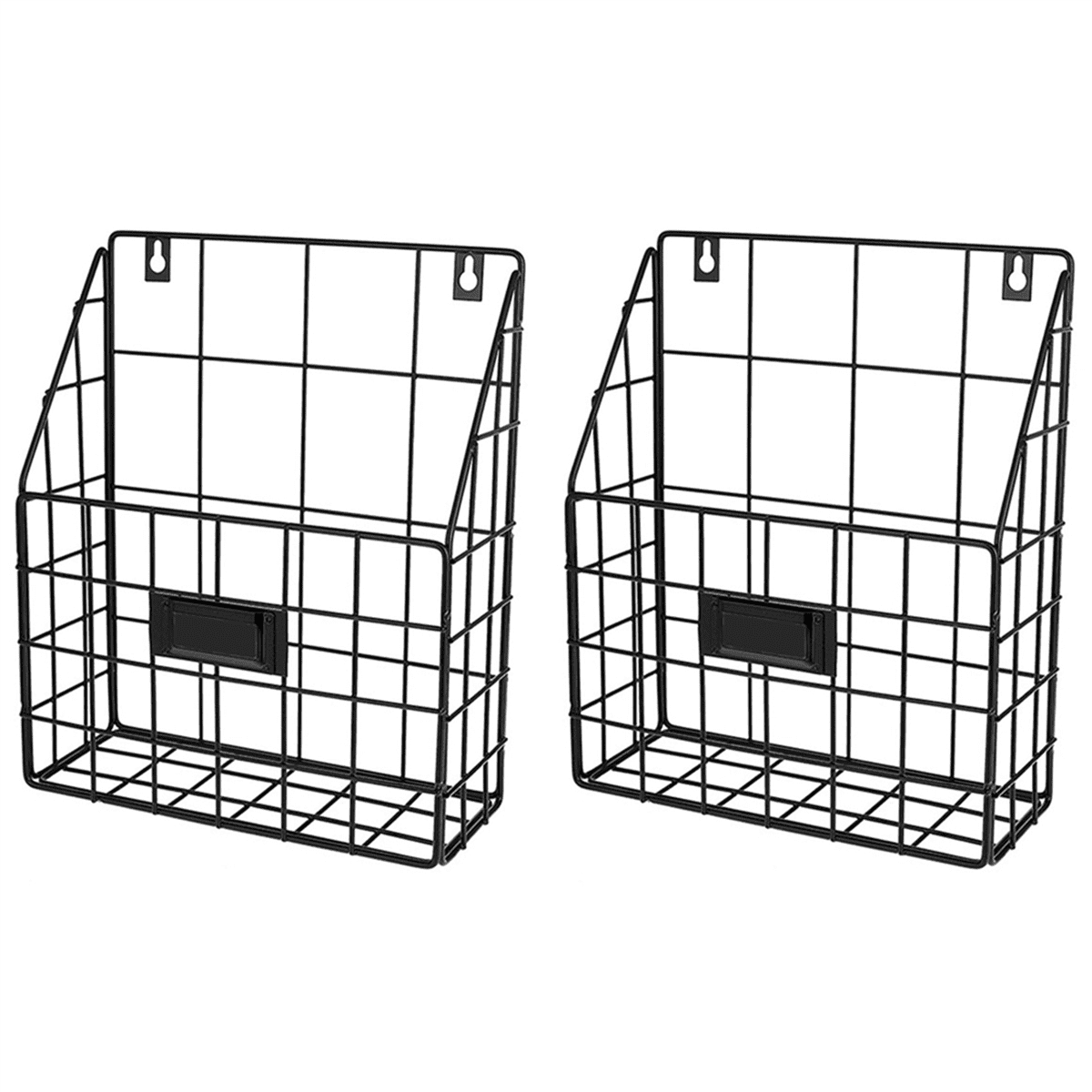Wire Mail Basket - Wall Mounted Hanging Folder/Document Organizer ...