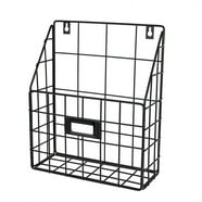 mDesign Portable Metal Wire Wall Mount Hanging Storage Basket, 2 Pack ...