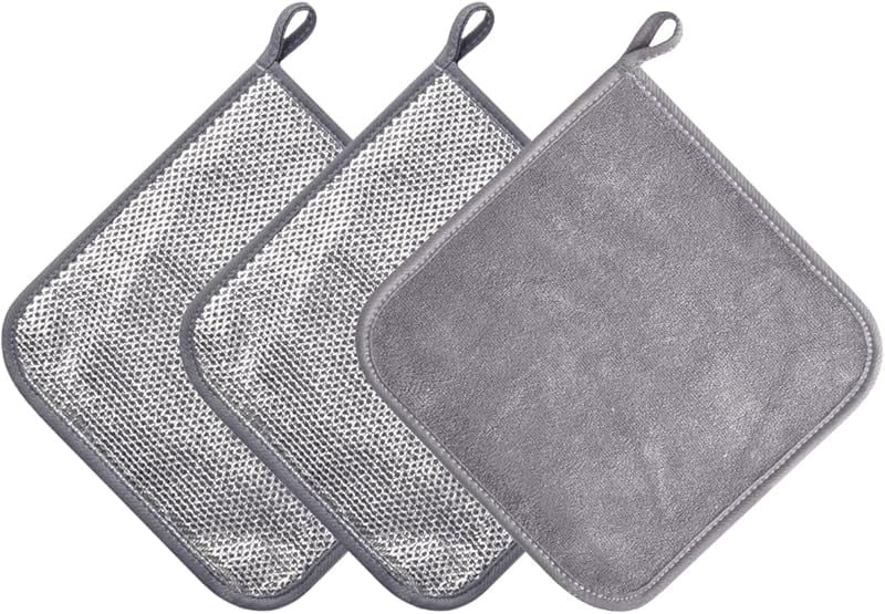 Wire Mesh Dish Cloths for Washing Dishes 3 PCS Non Scratch Wire ...