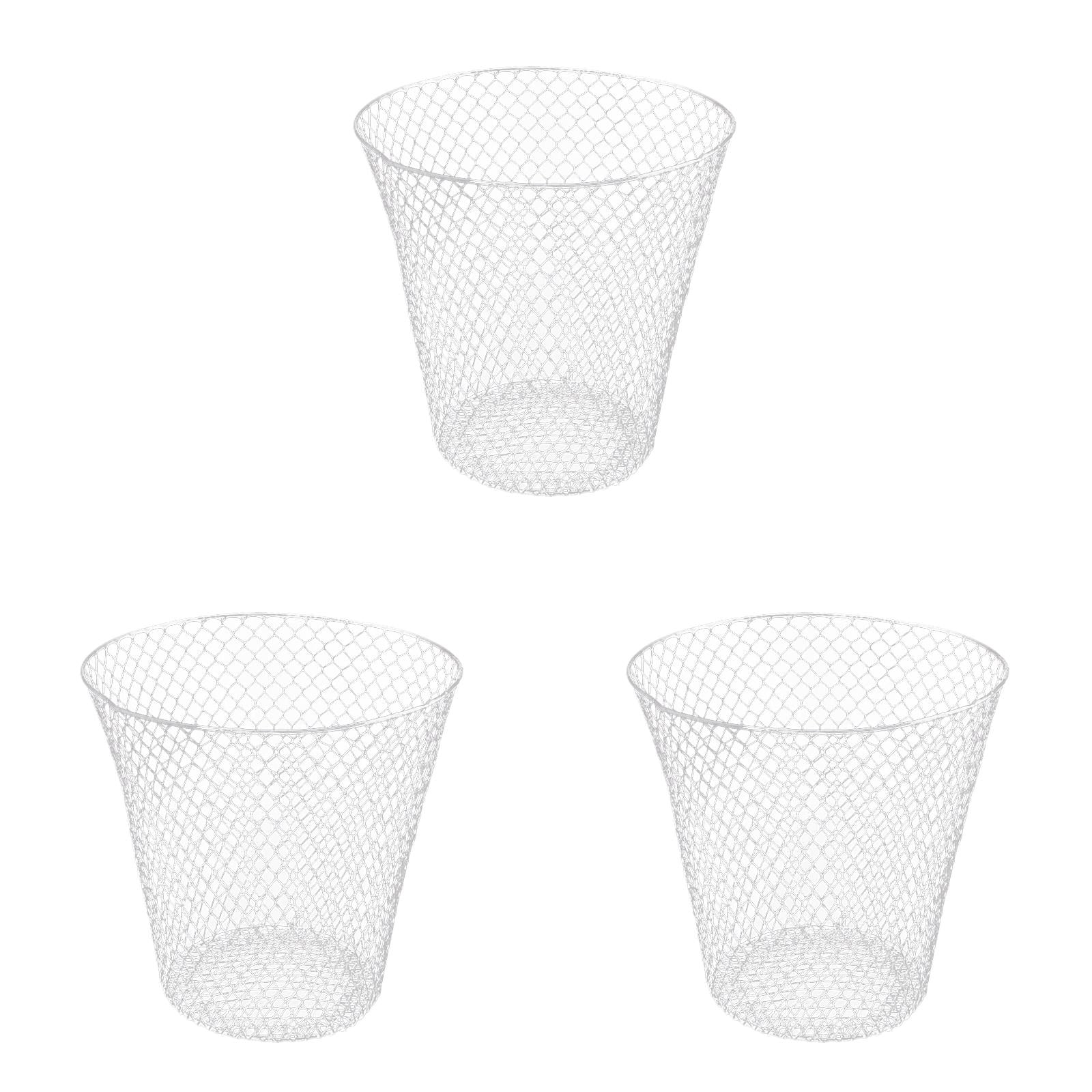 Wire Mesh Waste Basket - 9 Inch Round Open Top Can - Lightweight ...