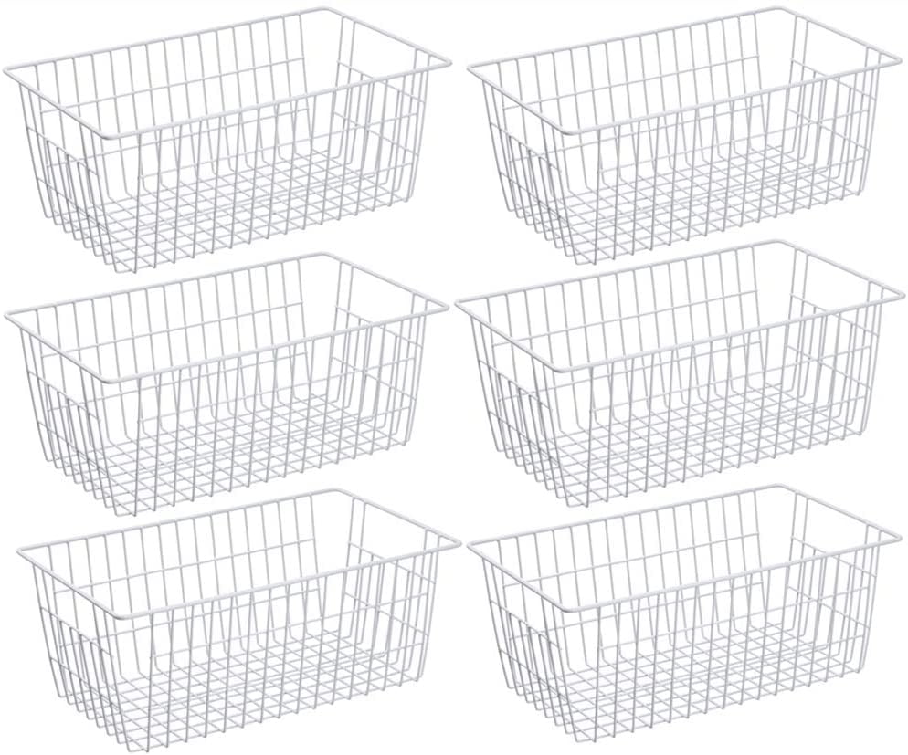 Wire Metal Baskets Freezer Baskets Farmhouse Organizer Storage Bins ...