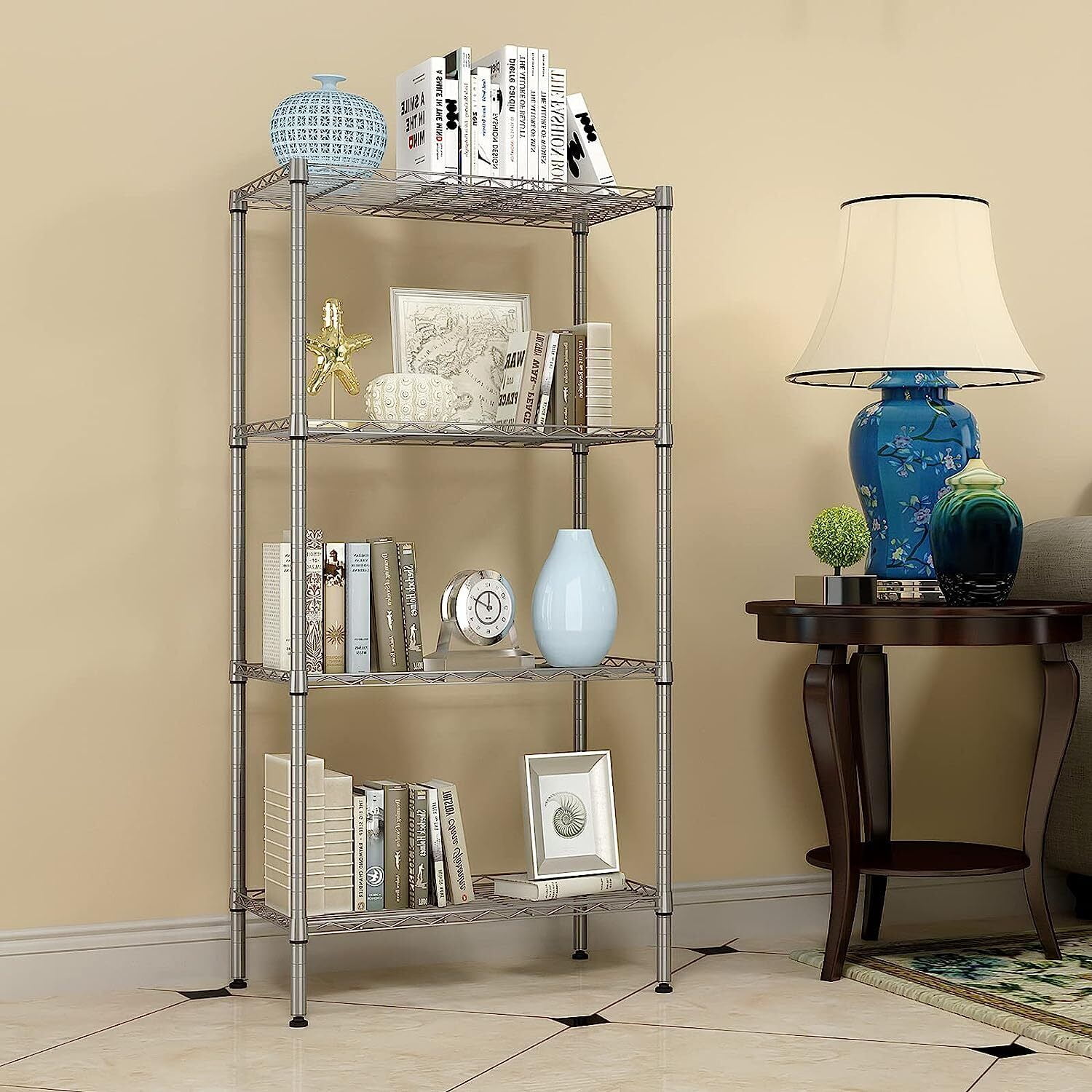 Wire Metal Shelving Adjustable Carbon Steel HeavyDuty Storage Shelf ...