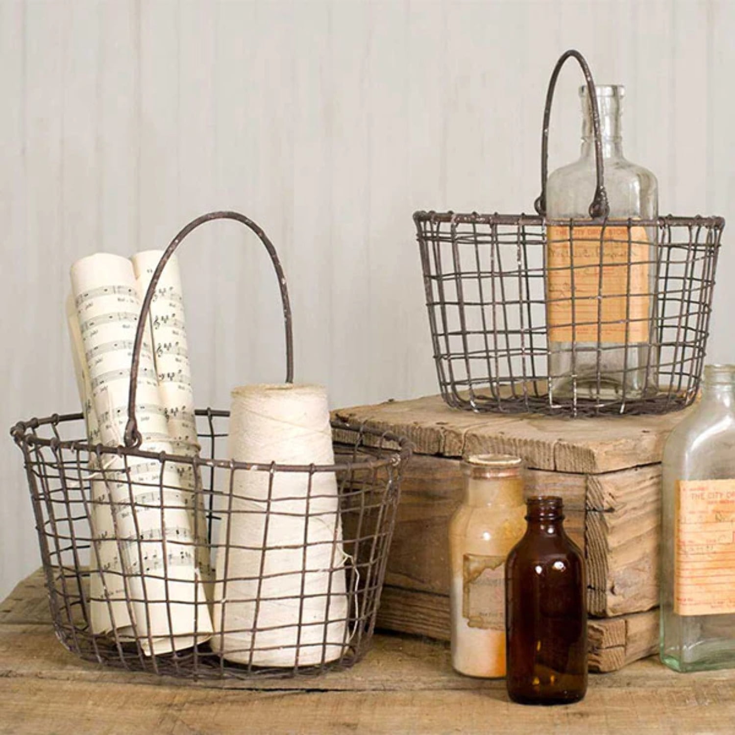 Wire Nesting Baskets with Handles (set of 2) - Walmart.com