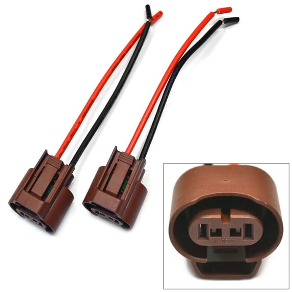 Wire Pigtail Female U 9006 HB4 Two Harness Fog Light Socket Connector ...