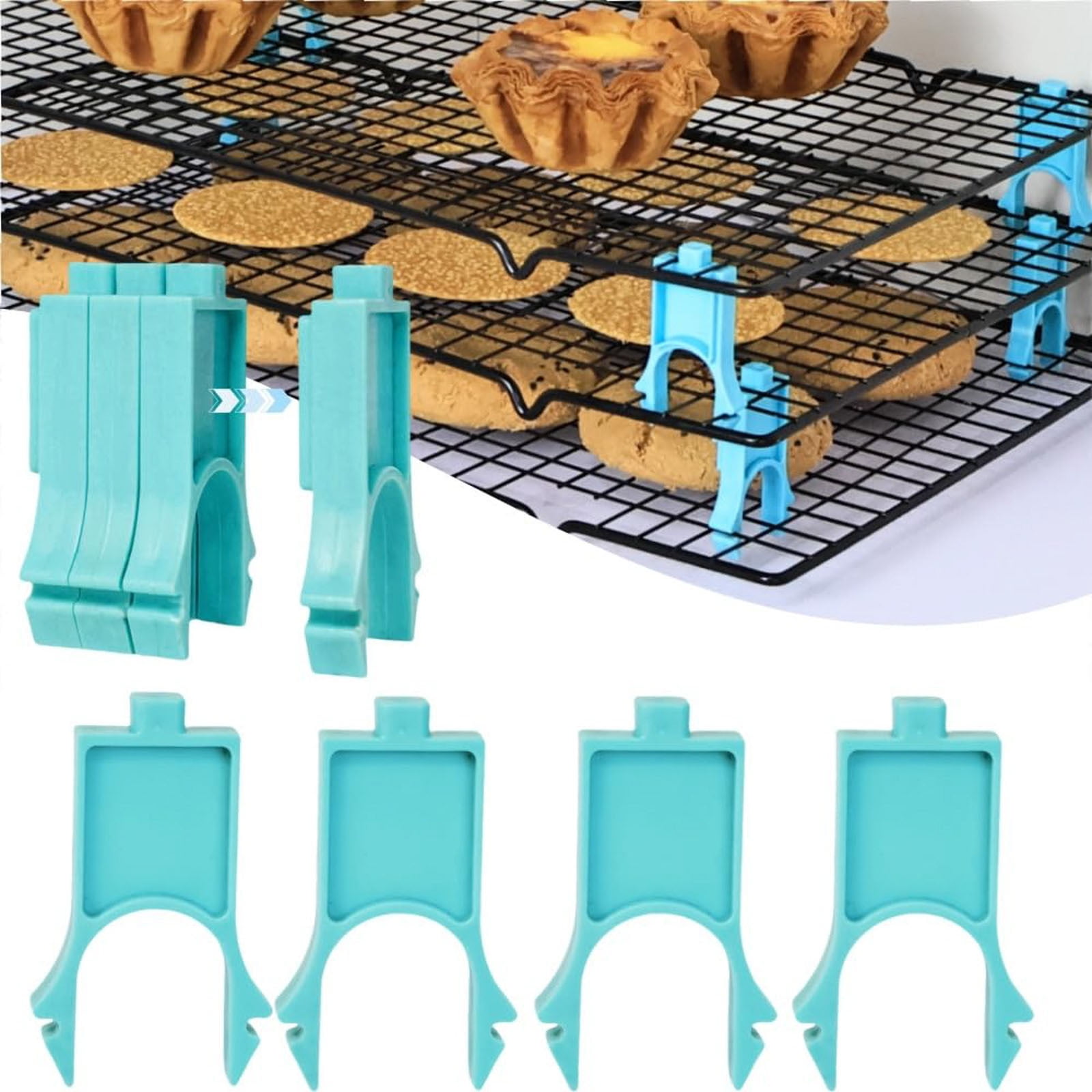 Wire Rack Stacker Organizer for Baking Kitchen Storage Space Saving ...