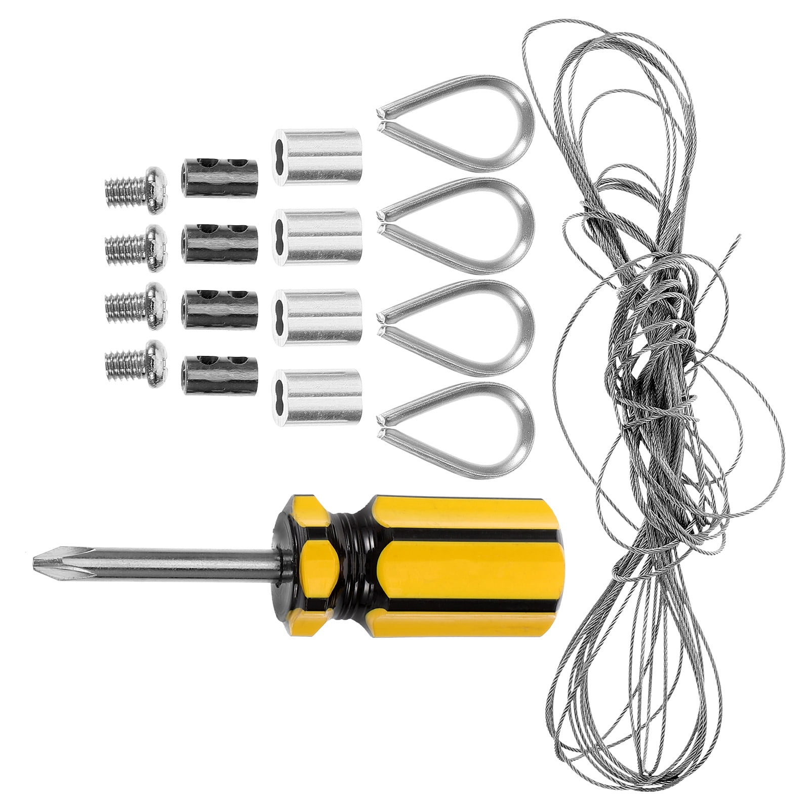 Wire Rope Cable Kit Wire Railing Cable Rigging Wire Thimble Stainless ...