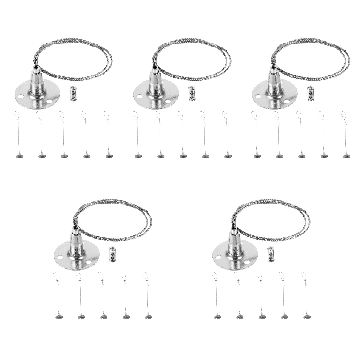 Wire Rope Hangers,25 Pcs Wire Rope Hanger Wire Curtain Hanging System ...