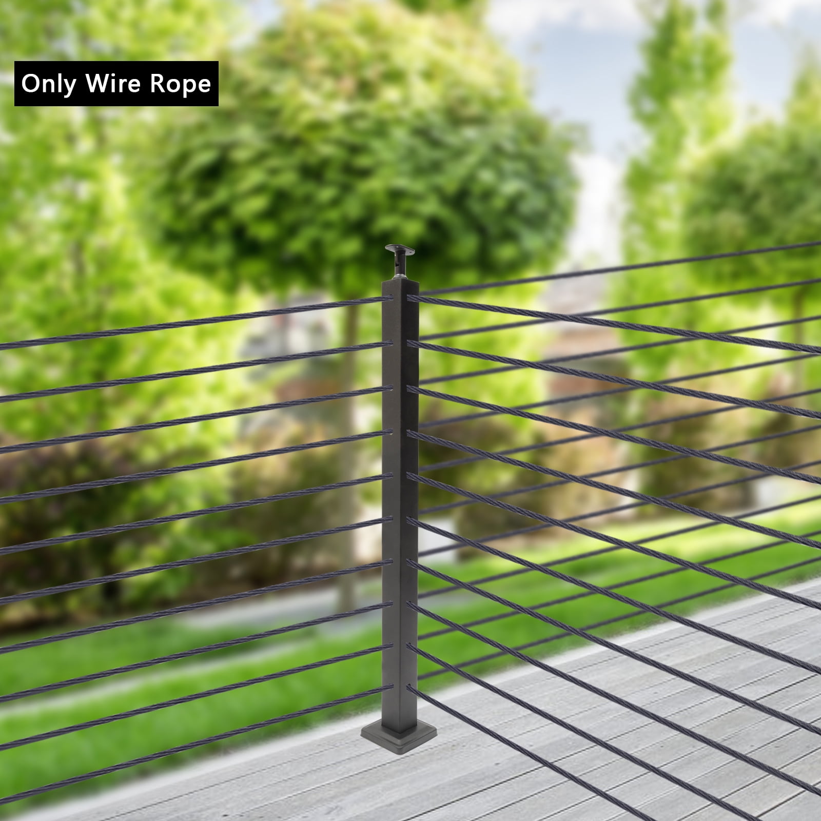 Wire Rope Stainless Steel Cable 300ft 1 8 Black Indoor Cable Railing ...