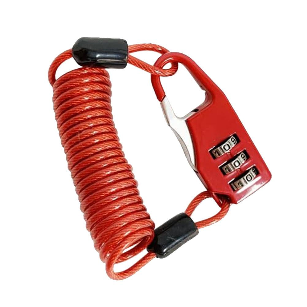 Wire Rope Steel Cable Code Lock-Car Motorcycle Helmet Lock Password ...
