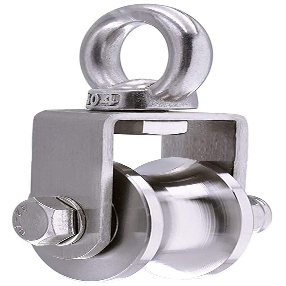 Wire Rope Traction Pulley Wheel, 304 Stainless Steel Detachable Heavy ...
