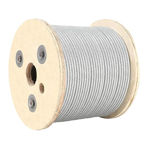 Wire Rope, Vinyl Coated Aircraft Cable, 250-Feet-by-1/8-Inch Thru 3/16 ...