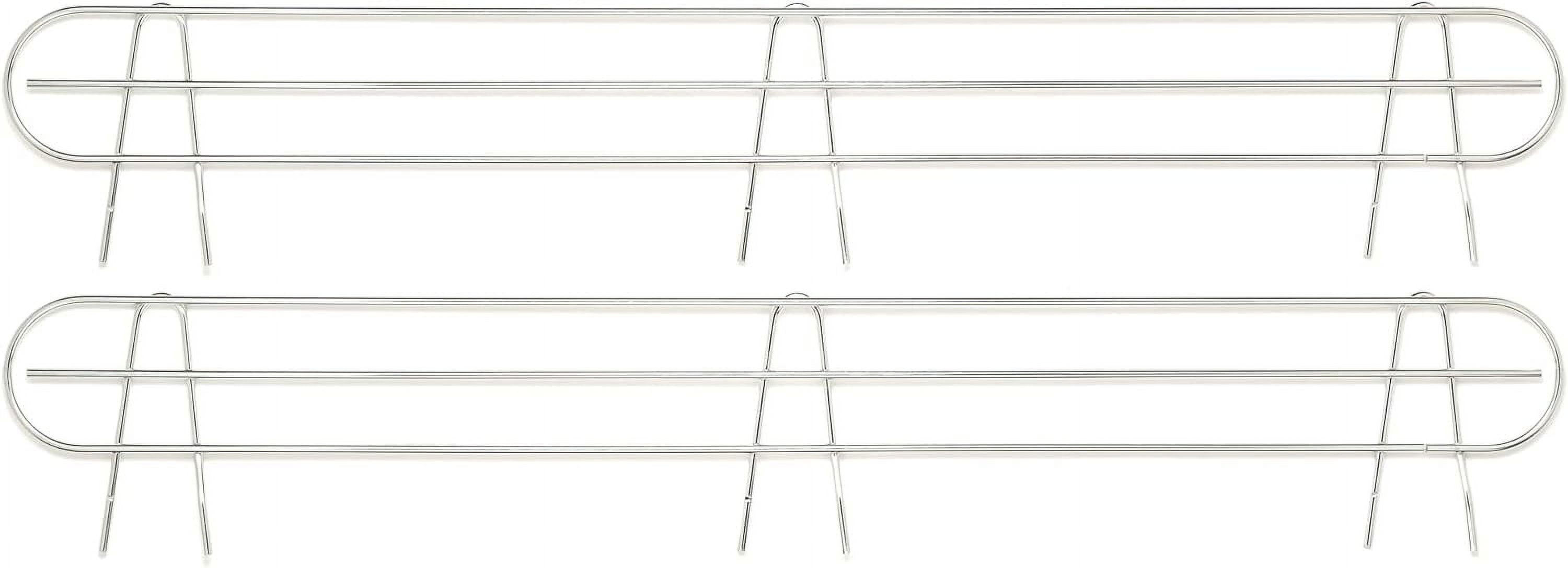 Wire Shelf Back Ledge, Fits on 36" Wide Wire Shelf, Chrome Color, 2 ...