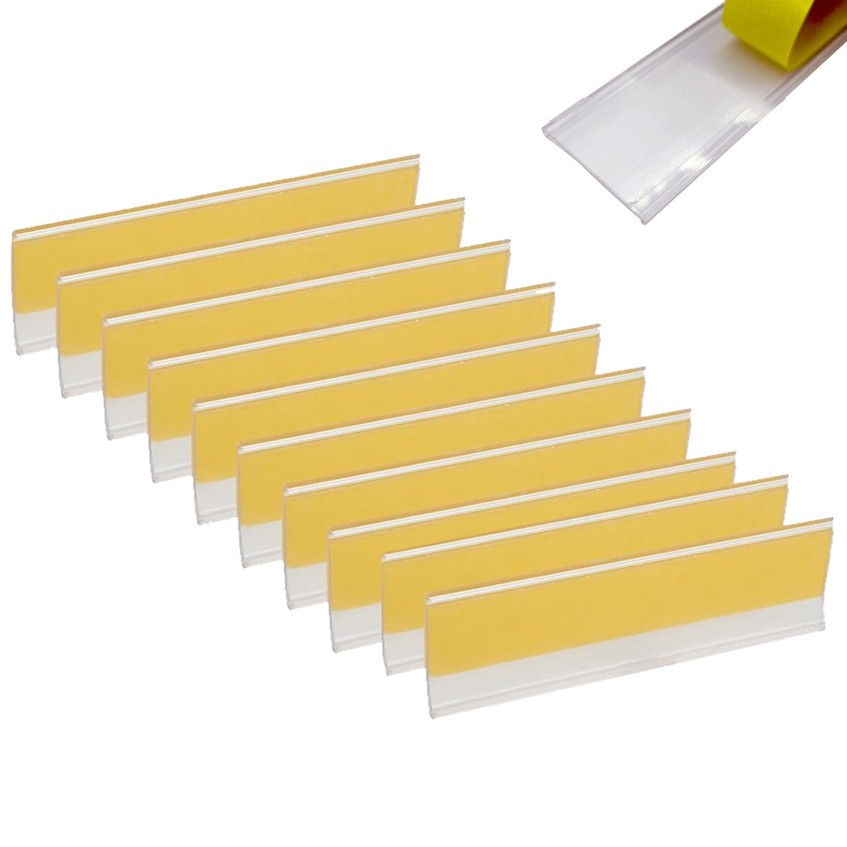 Wire Shelf Label Holder, Plastic Self Adhesive Label Holders With Paper ...