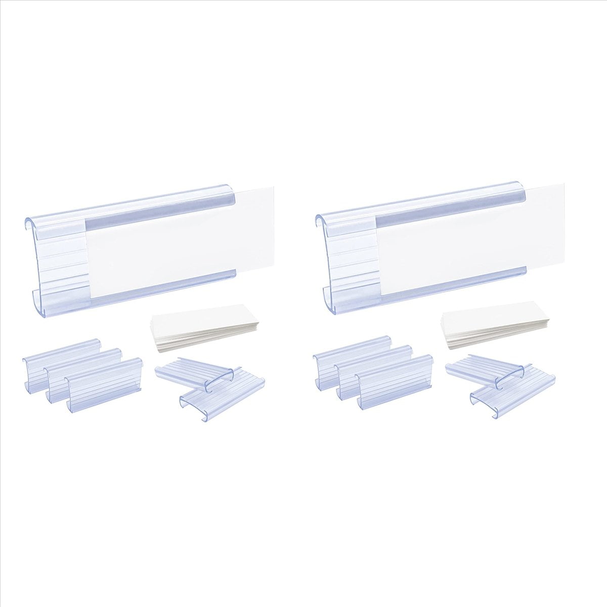 Wire Shelf Label Holders, 60 Pack Plastic Clips with Paper Removable ...