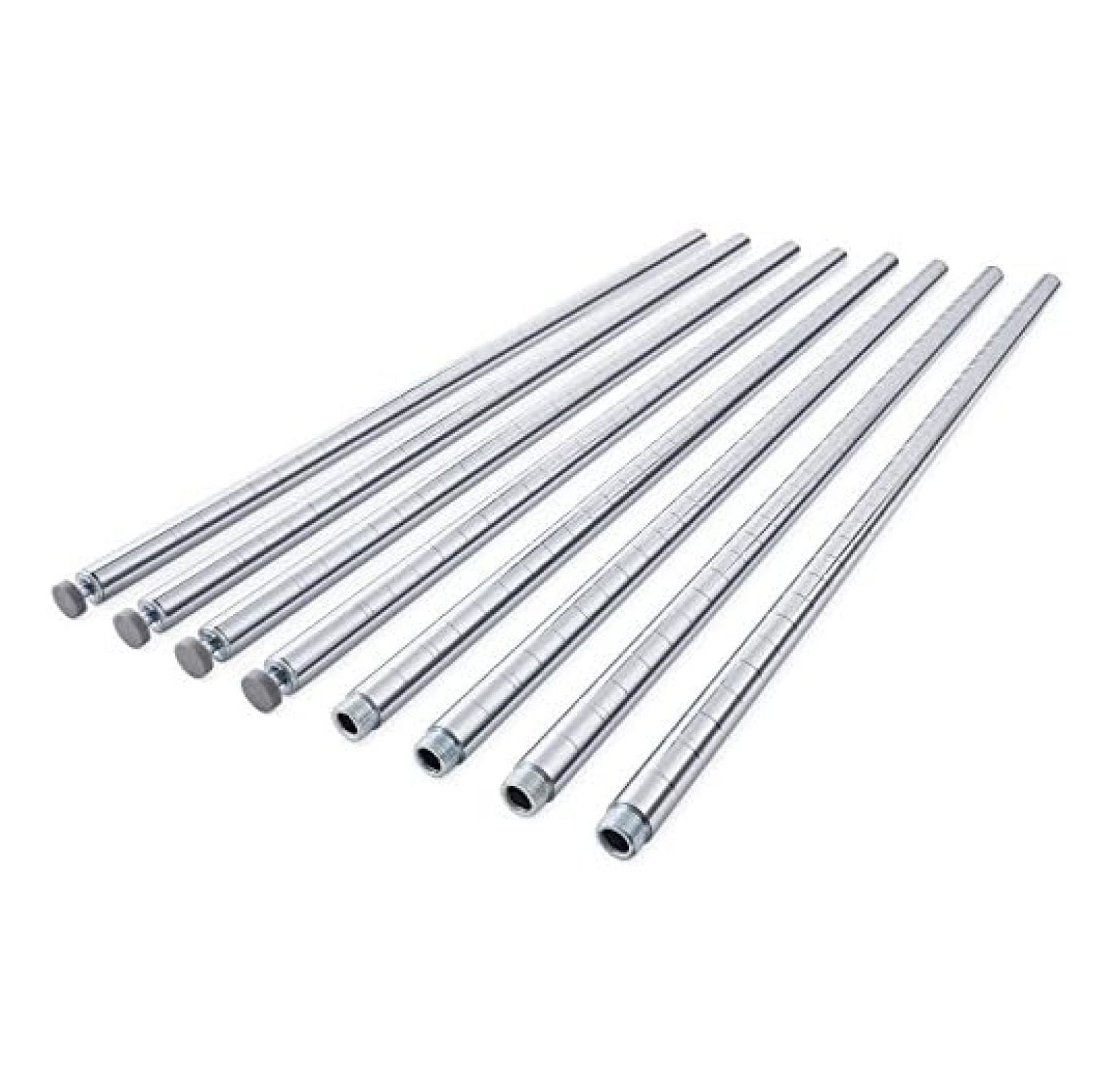 Wire Shelving Poles 71 Inch - 4 Pack, 1 Inch Diameter - Heavy Duty ...