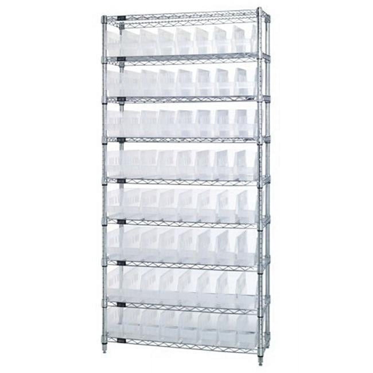 Wire Shelving Shelf Bin System - 64 Bins - Walmart.com