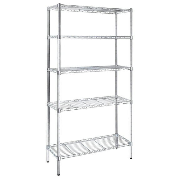 Wire Shelving Unit 5 Tier, 35.83"W x 13.98"D x 71.7"H - 1250 Lbs ...