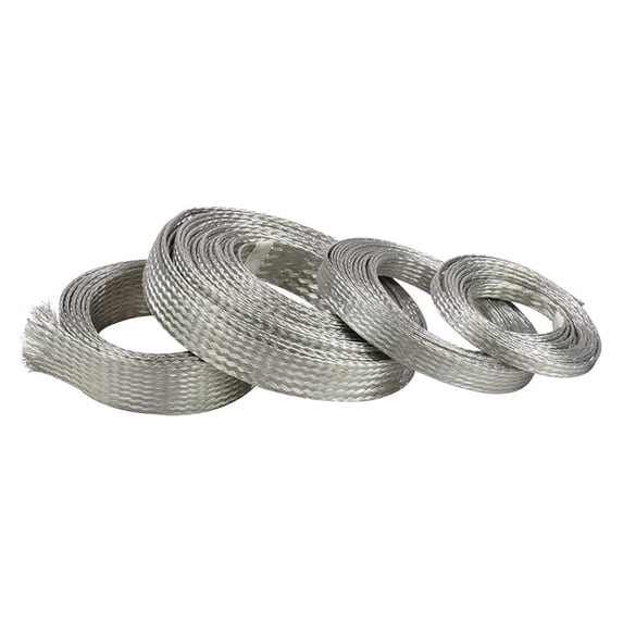 Wire Shielding Sleeve EMI RFI ESD Tinned Copper Metal Braid Ground ...