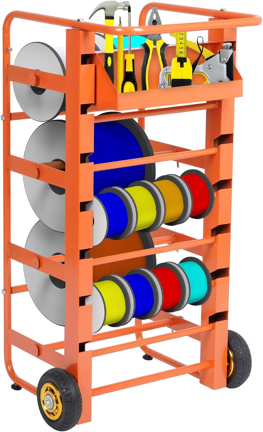 Wire Spool Rack Multi-Spool Wire Rack Dispenser Cable Caddy 11 Rods ...