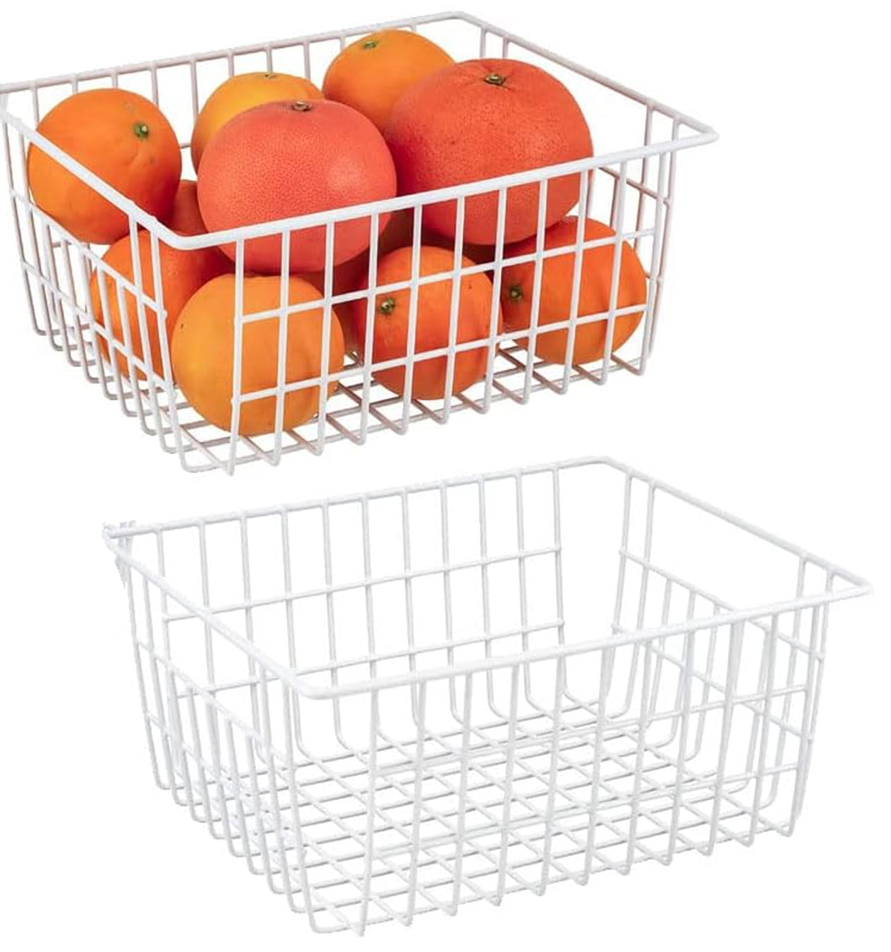 Wire Storage Basket 2 Pack, Perfect Kitchen Pantry Organization Storage ...