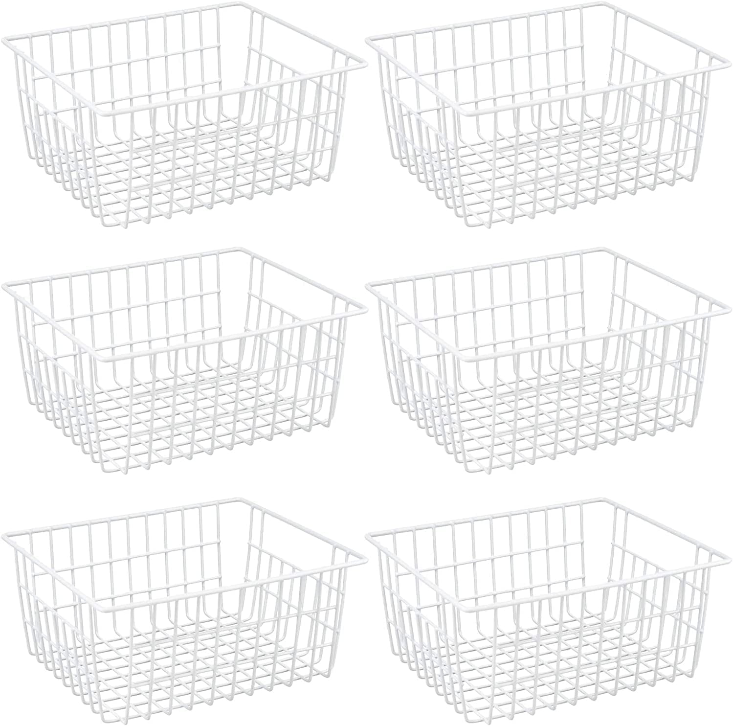 Wire Storage Baskets, Large Farmhouse Metal Freezer Basket Storage ...